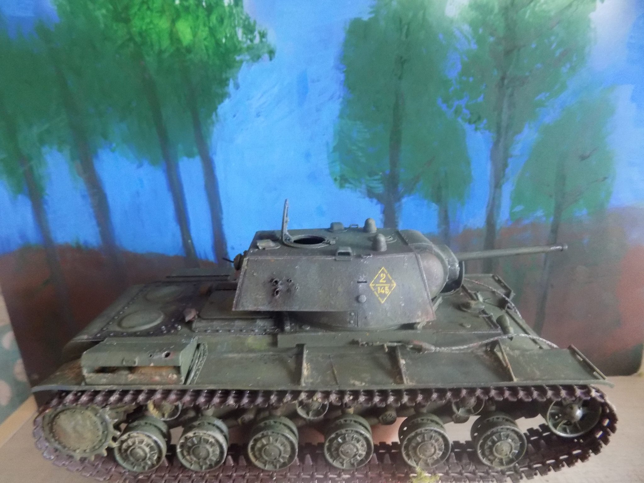 KV-1 Soviet heavy tank. Model 1941 early production. Tamiya 1:35 scale ...